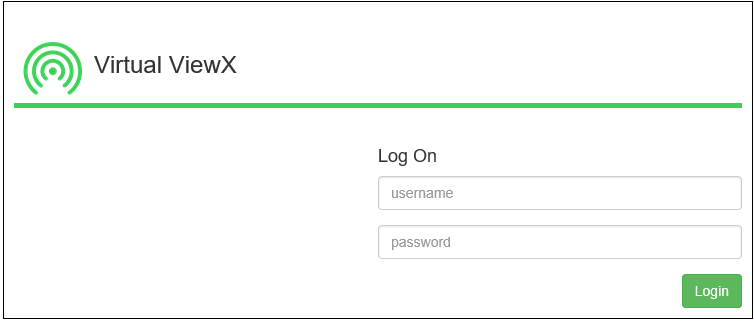 ViewX and Virtual ViewX Clients Guide - Run a Virtual ViewX Client (Virtual ViewX Client)